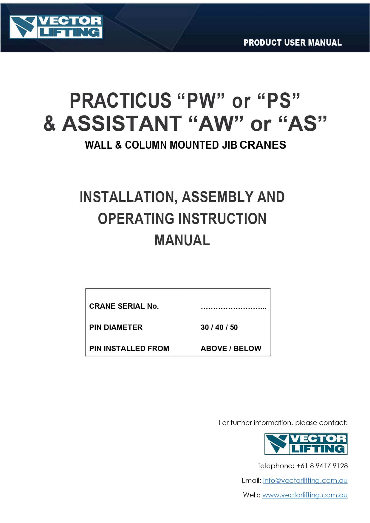 Manuals - Vector Lifting Vector Lifting